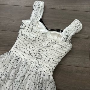 Vintage | Dresses | Vintage Music Note Fit And Flare Dress | Poshmark